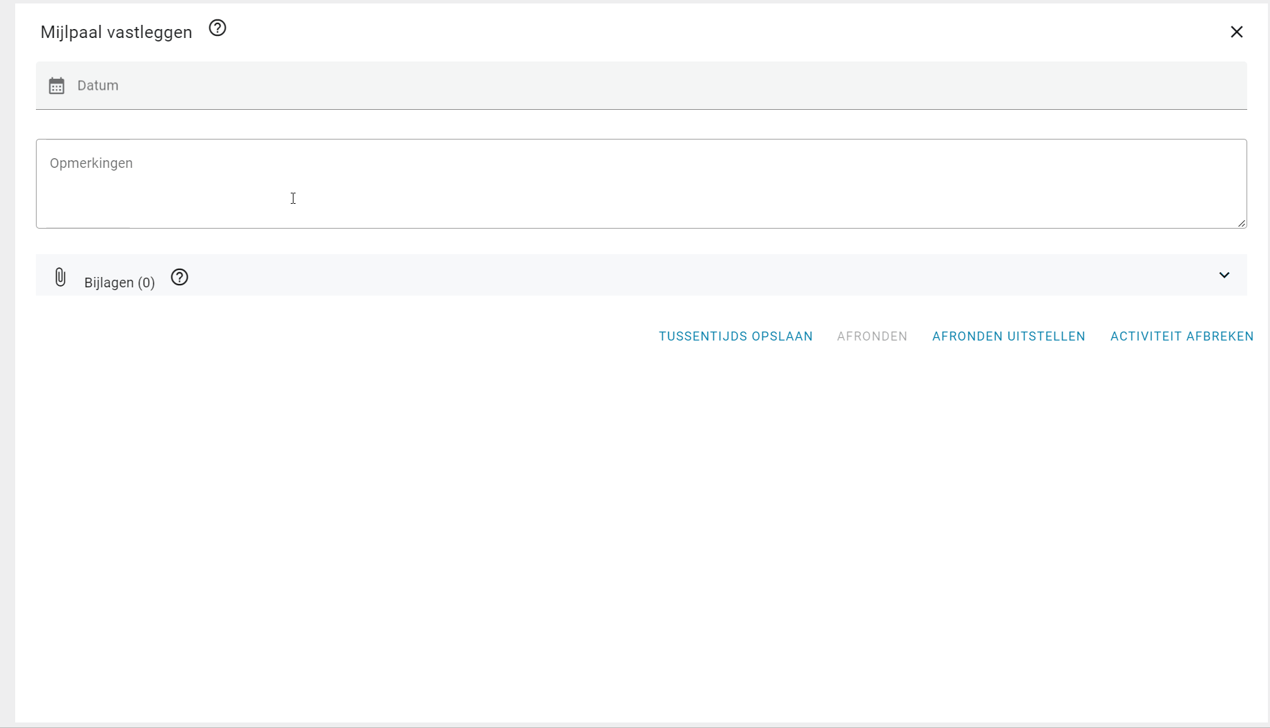 Activity – Milestone – OnStage Knowledge base