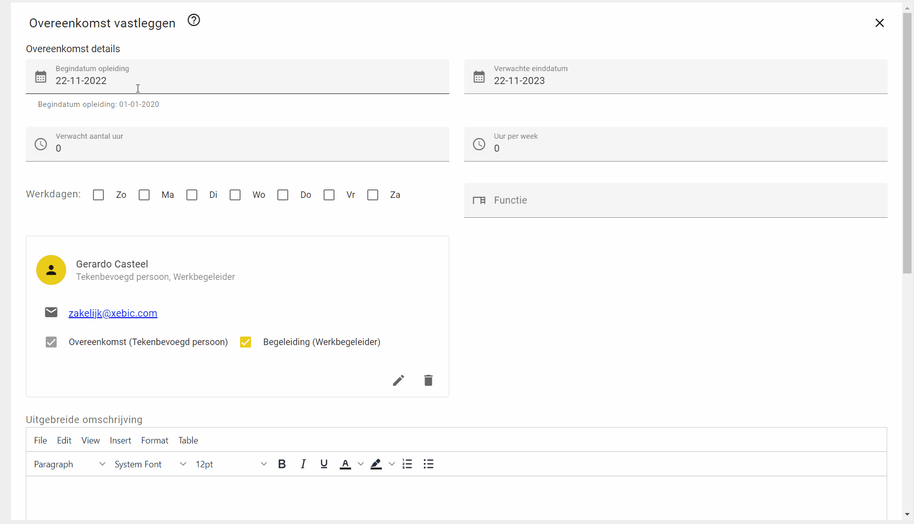 Activity – Record agreement – OnStage Knowledge base